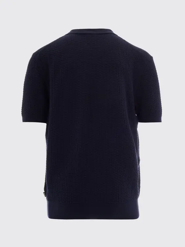 BOSS Interwoven Cotton Knit Polo Shirt