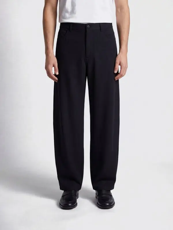 COOR Cotton Wideleg Trousers - Black