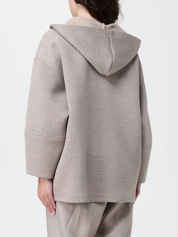 Max Mara Virgin Wool Blend Hoodie - Beige