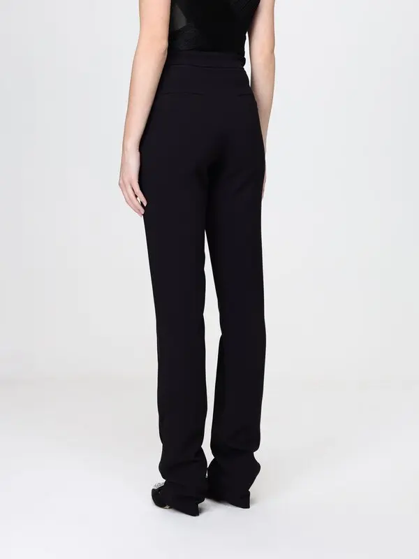 Elisabetta Franchi High-waisted Crêpe Trousers With Fringe Detail