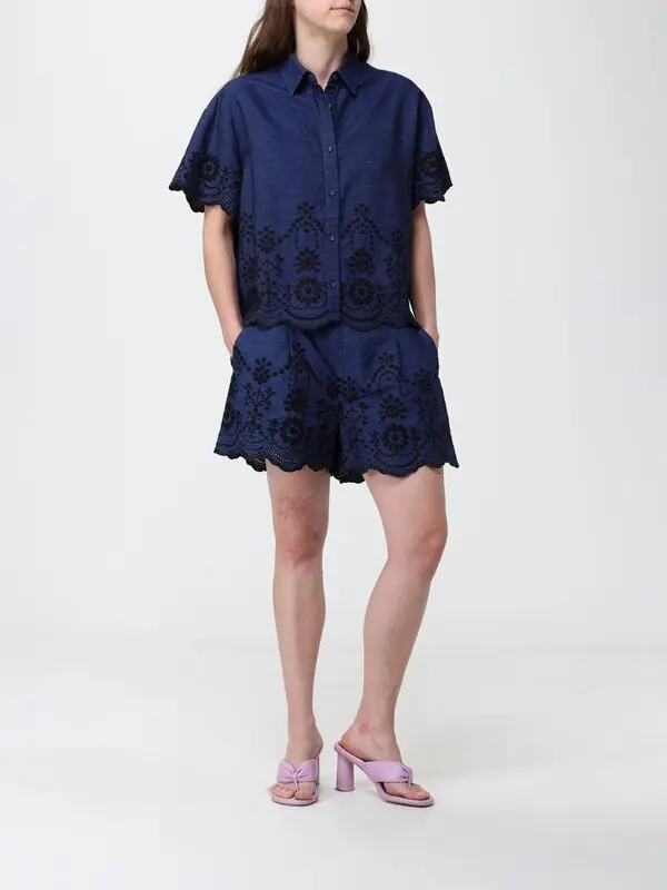 MC2 SAINT BARTH Embroidered Shirt - Blue