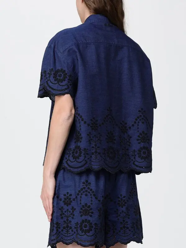 MC2 SAINT BARTH Embroidered Shirt - Blue