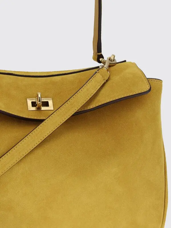 Balenciaga Rodeo Small Suede Calfskin Handbag With Charm - Yellow