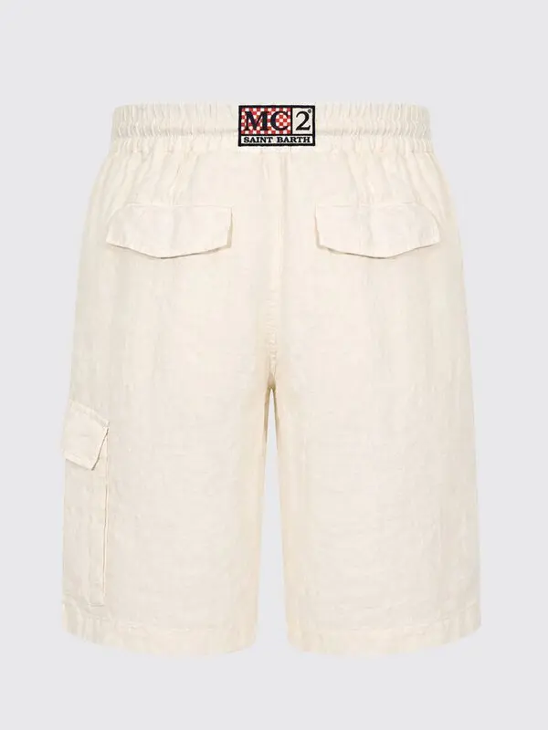 MC2 SAINT BARTH Cotton Cargo Shorts - Cream