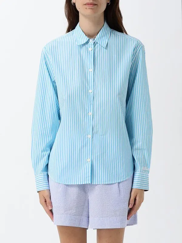 MC2 SAINT BARTH Striped Shirt - Gnawed Blue 1
