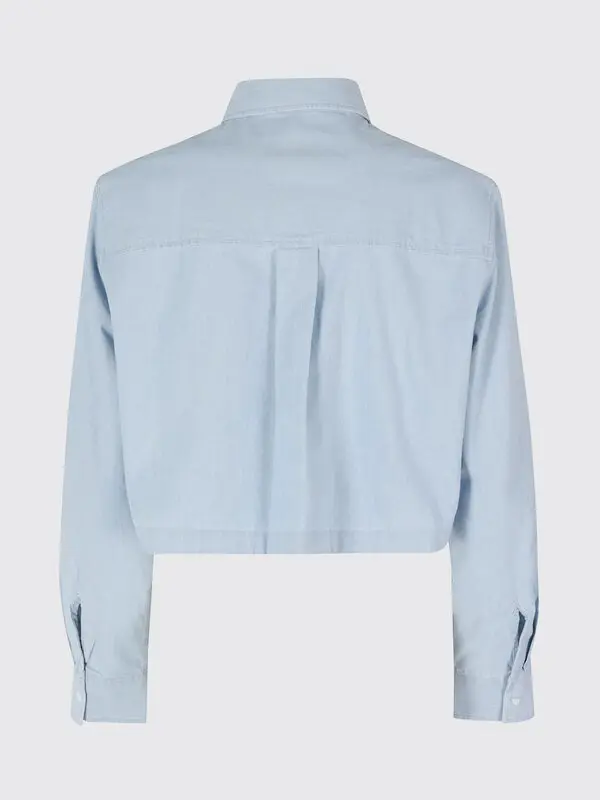 Maison Kitsuné Embroidered Fox Cropped Shirt