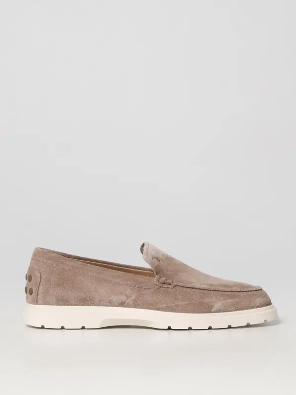 TOD'S Suede Calfskin Loafers - Beige
