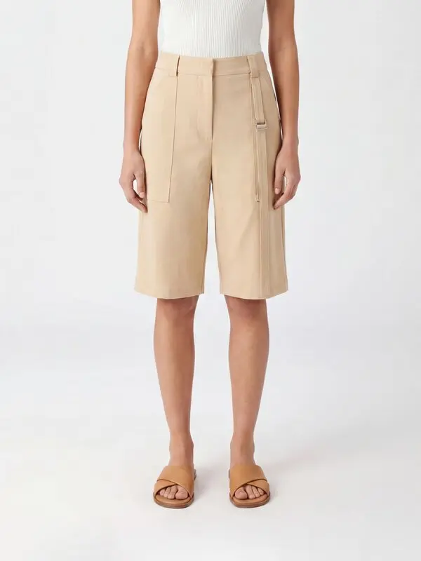 Patrizia Pepe Tailored Shorts With Belt Detail - Sand