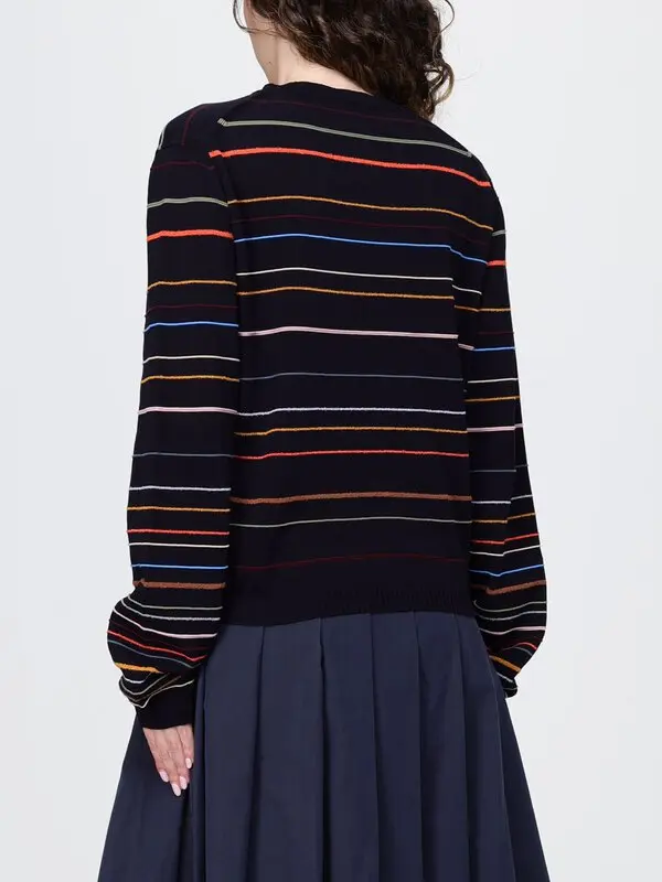 Paul Smith Multicolor Stripe Cardigan - Black