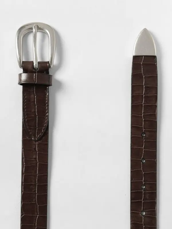 Paul Smith Crocodile Print Leather Belt