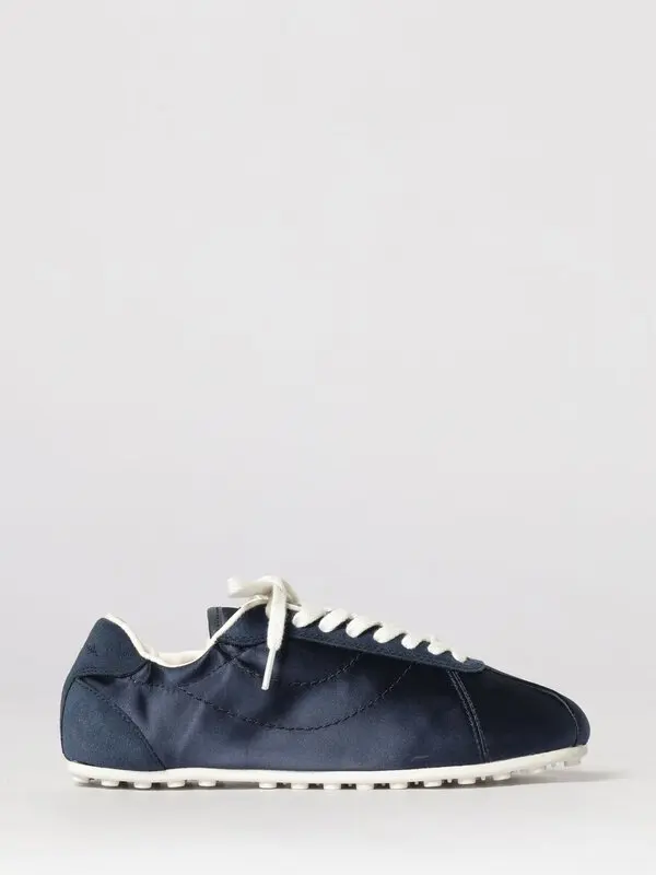 Paul Smith Satin And Suede Lace Up Sneakers - Blue
