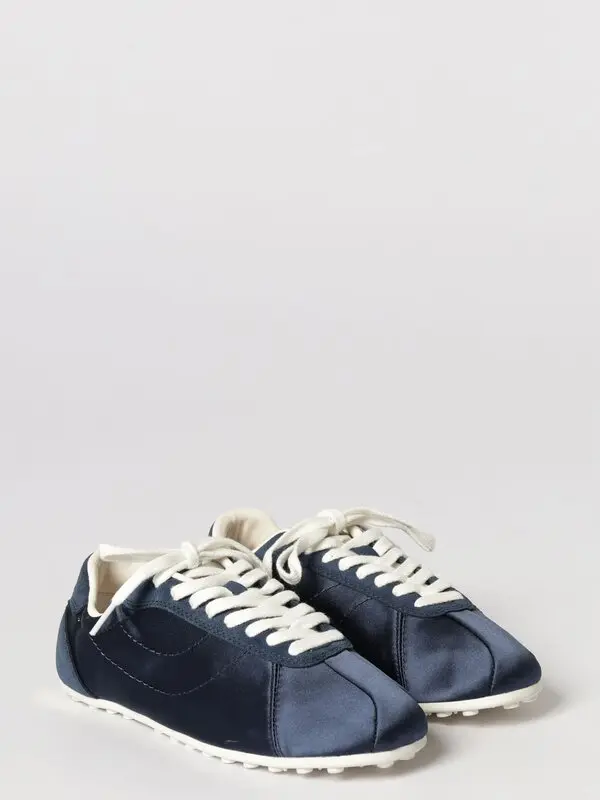 Paul Smith Satin And Suede Lace Up Sneakers - Blue