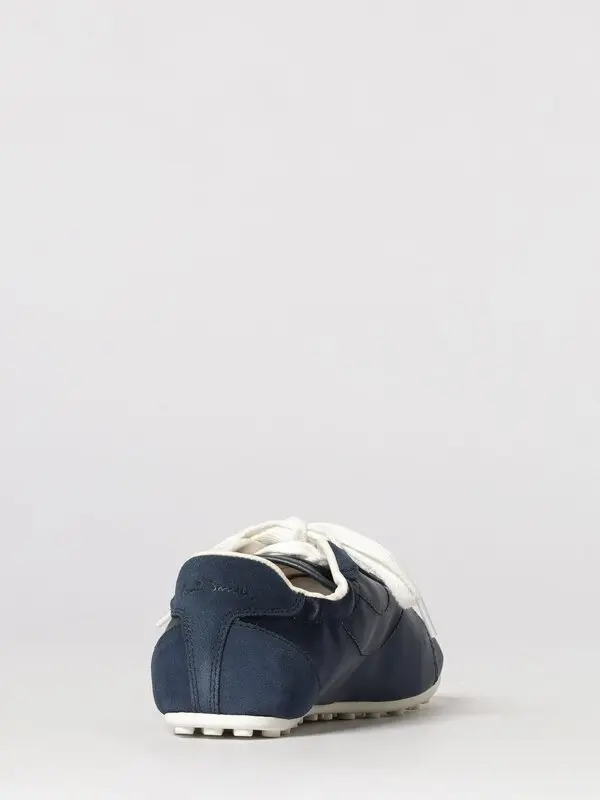 Paul Smith Satin And Suede Lace Up Sneakers - Blue