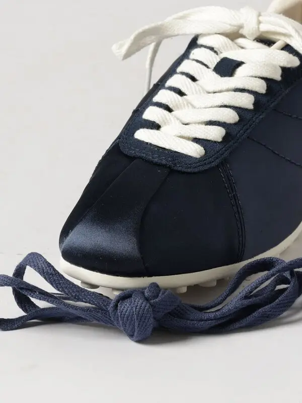 Paul Smith Satin And Suede Lace Up Sneakers - Blue