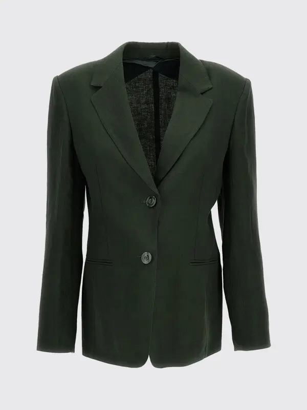 Max Mara Single-breasted Linen Blazer - Green