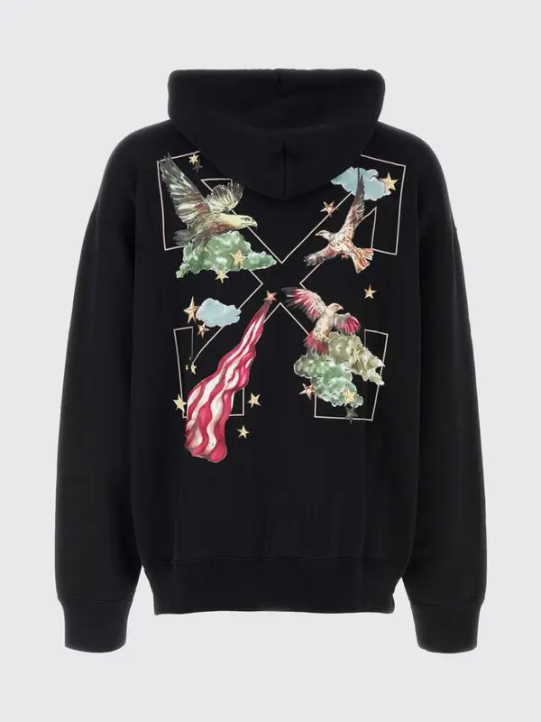 Off-White Hoodie With Embroidered Graphic