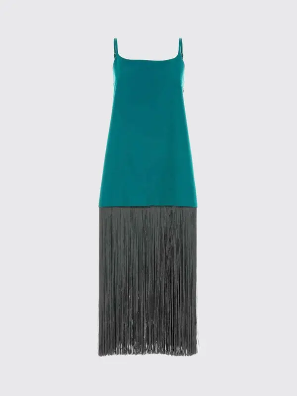 Alaïa Silk Camisole Dress With Fringe Detail
