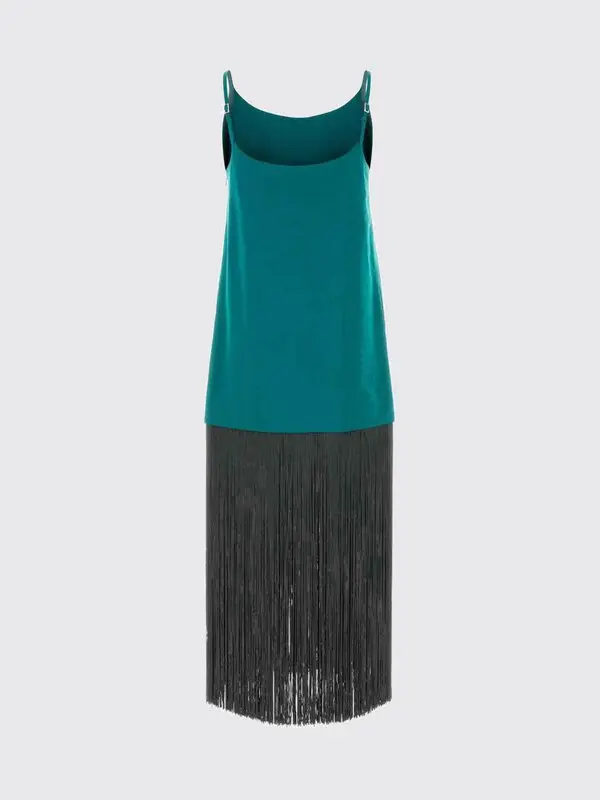 Alaïa Silk Camisole Dress With Fringe Detail
