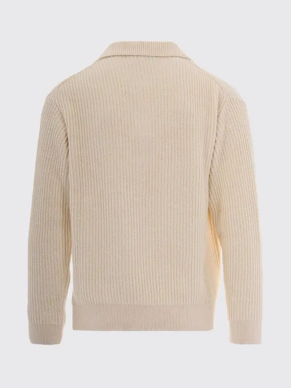 Maison Kitsuné Ribbed Knit Polo Sweater