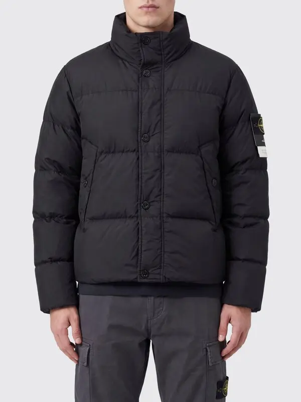 Stone Island Quilted Water-repellent Nylon Down Jacket - Black