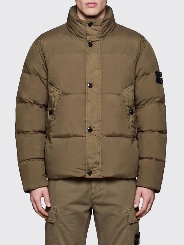 Stone Island Quilted Water-repellent Nylon Down Jacket - Green