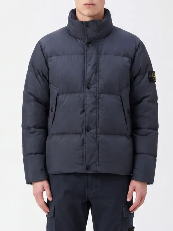Stone Island Quilted Water-repellent Nylon Down Jacket - Navy