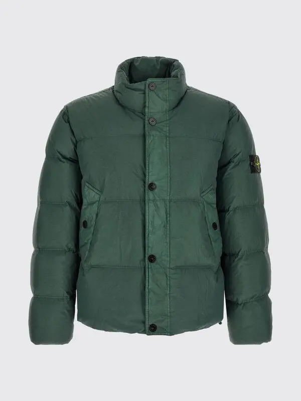 Stone Island Quilted Water-repellent Nylon Down Jacket - Olive