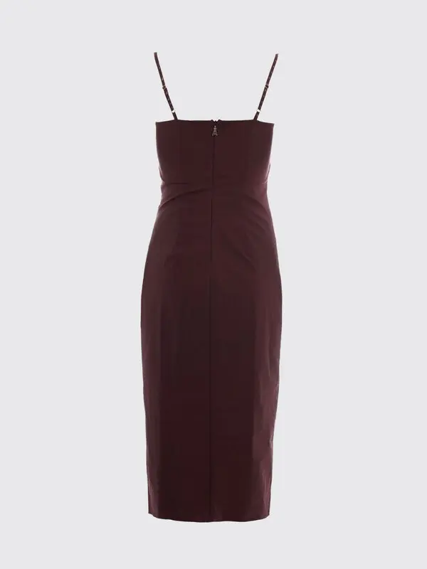 Patrizia Pepe Ruched Midi Dress - Brown
