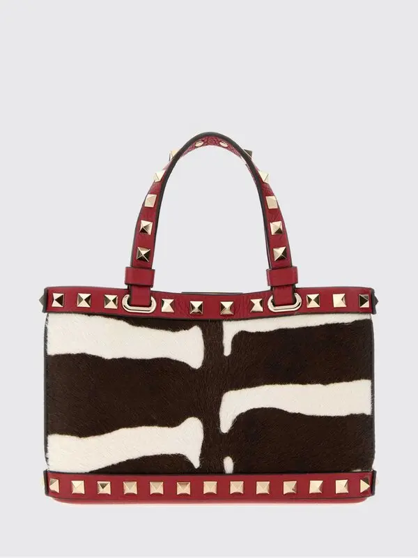 Valentino Garavani Rockstud Animalier Pony Skin And Leather Bag