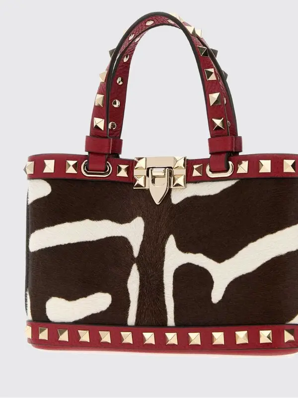 Valentino Garavani Rockstud Animalier Pony Skin And Leather Bag