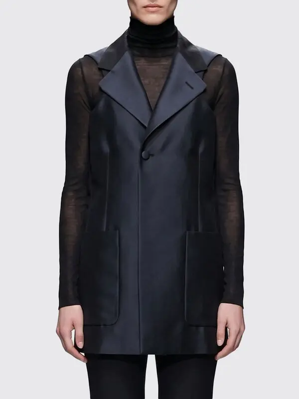 MAISON MARGIELA Viscose Satin Vest - Black