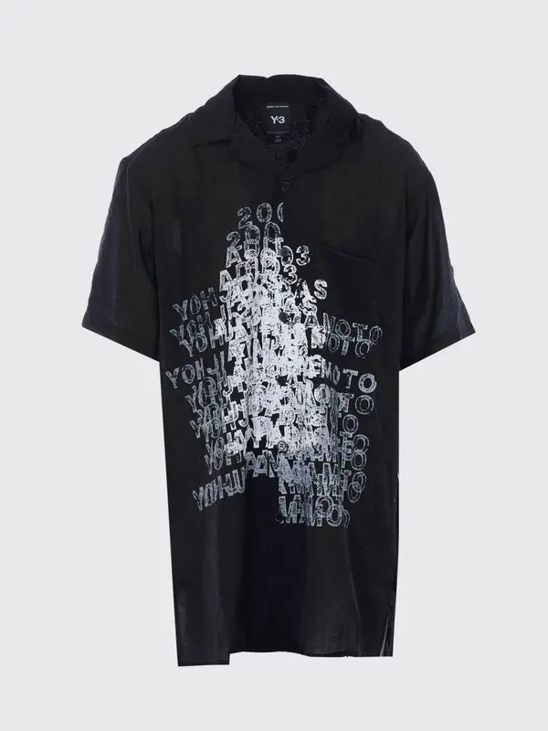 Y3 Printed Viscose And Linen Shirt
