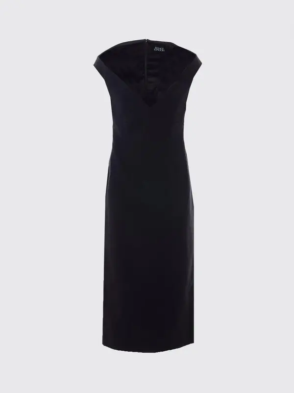 Solace London Midi Sheath Dress - Black