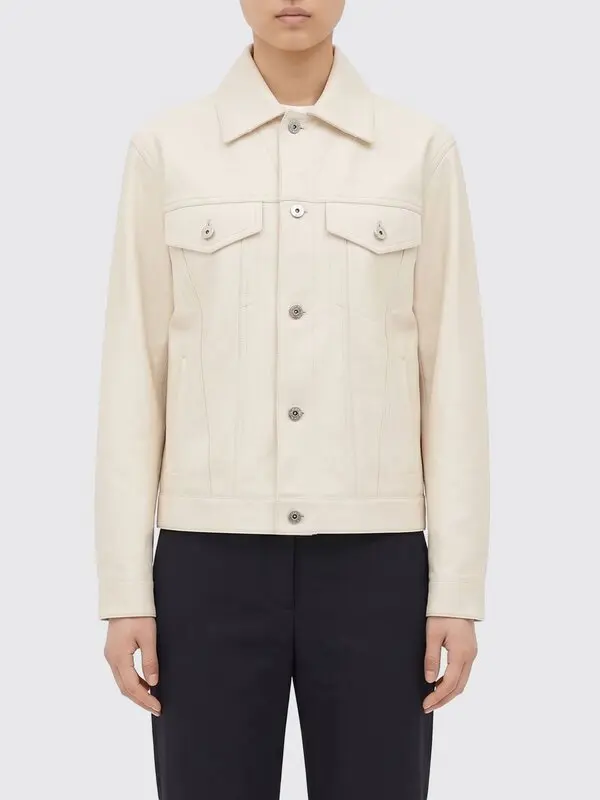 Bottega Veneta Leather Jacket - Beige