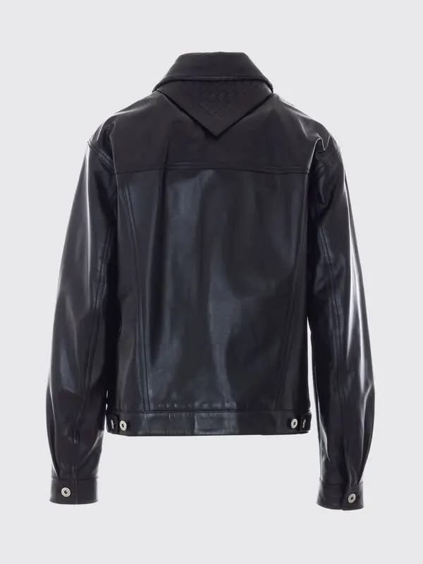Bottega Veneta Leather Shirt Jacket - Black