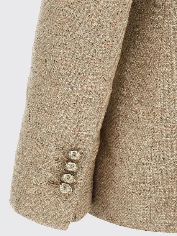Tagliatore Double-breasted Cotton And Silk Blend Blazer