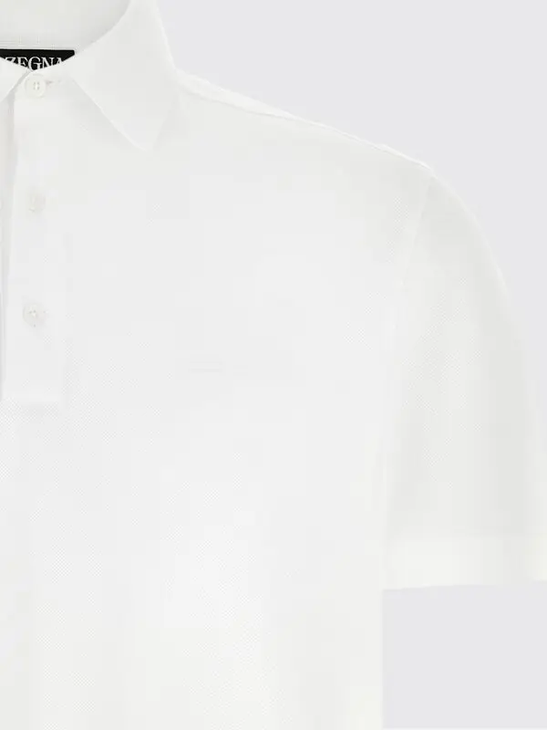Zegna Basic Cotton Polo Shirt - White