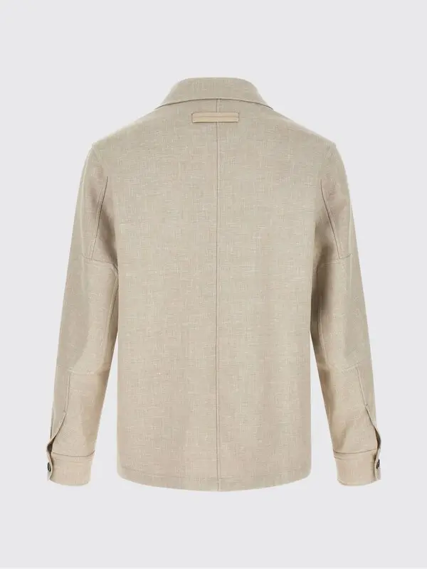 Zegna Linen Blend Overshirt - Ecru