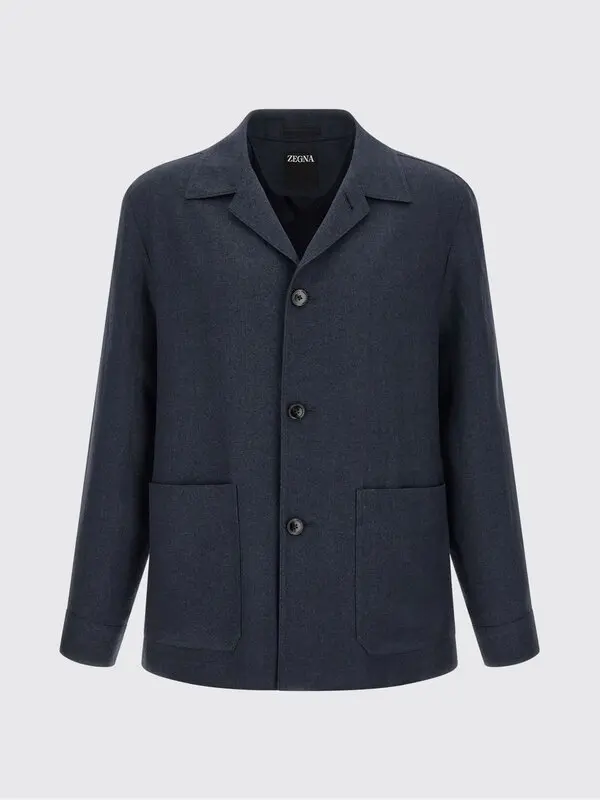 Zegna Single-breasted Linen And Wool Blend Blazer