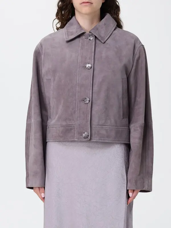 BOSS Suede Goat Leather Jacket - Lilac