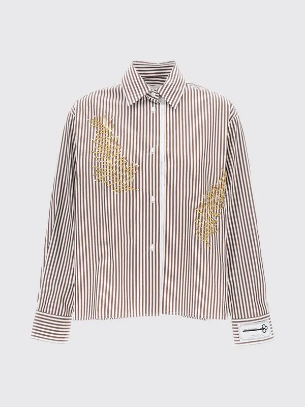 DES_PHEMMES Embroidered Striped Shirt