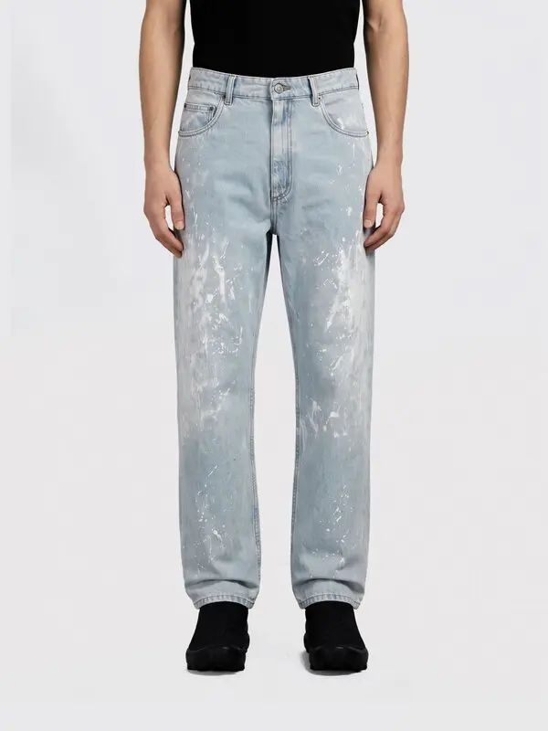 MAISON MARGIELA Distressed Paint Splatter Jeans - Gnawed Blue