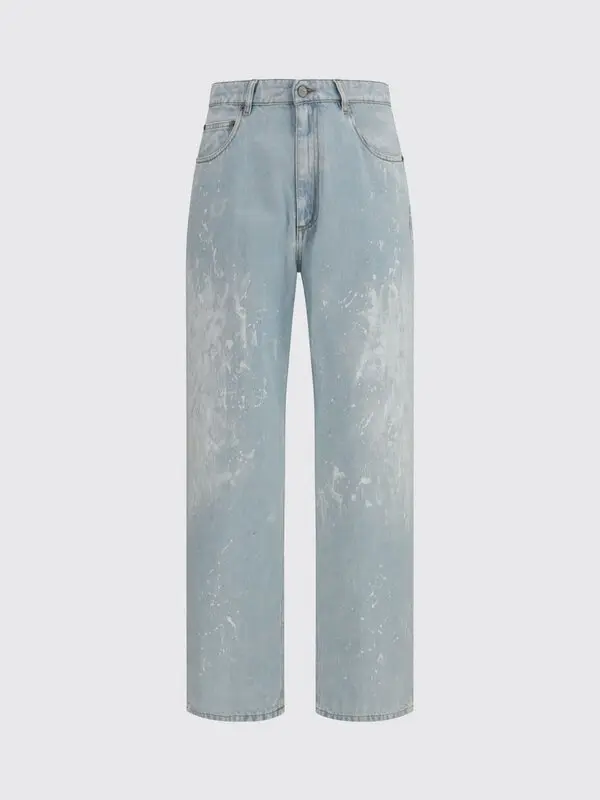 MAISON MARGIELA Printed Straight Leg Jeans - Gnawed Blue