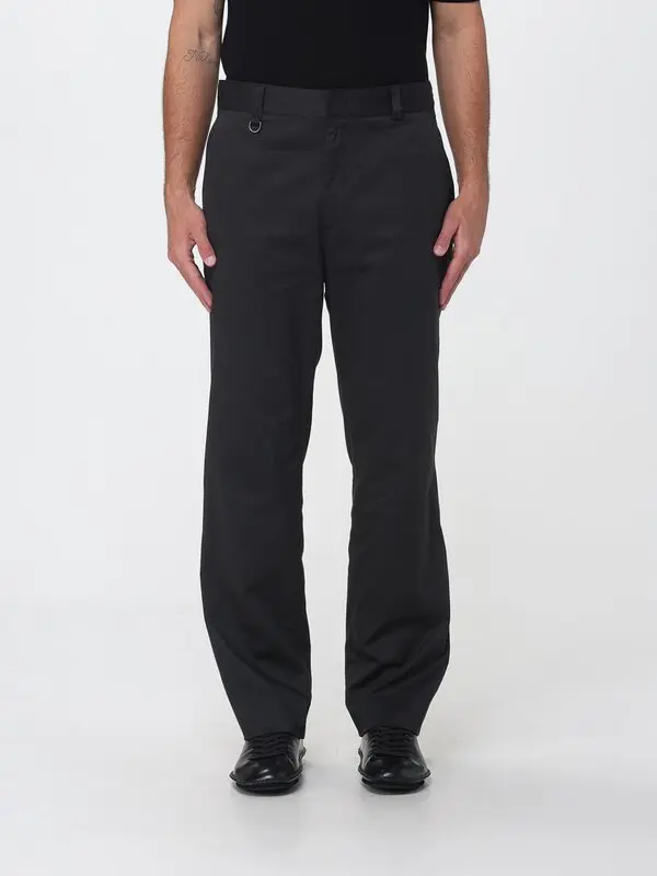 PAOLO PECORA Twill Chino Trousers - Black