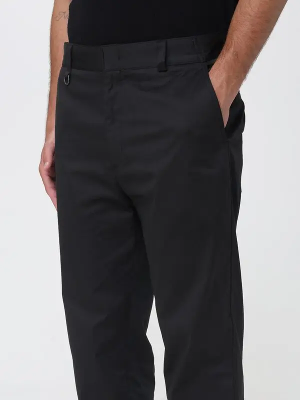 PAOLO PECORA Twill Chino Trousers - Black