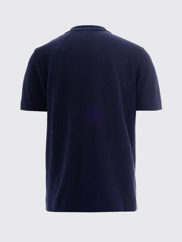 BOSS Structured Cotton Polo Shirt - Blue