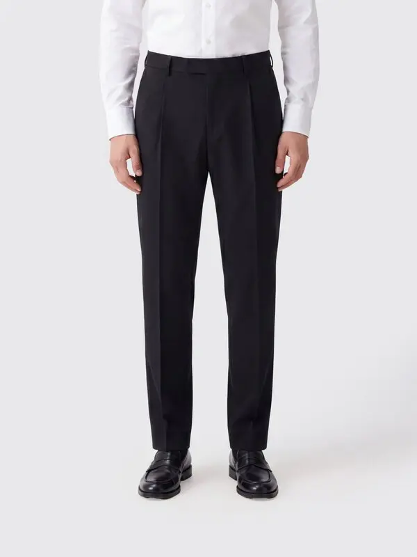 PT TORINO Stretch Virgin Wool Chino Trousers - Blue