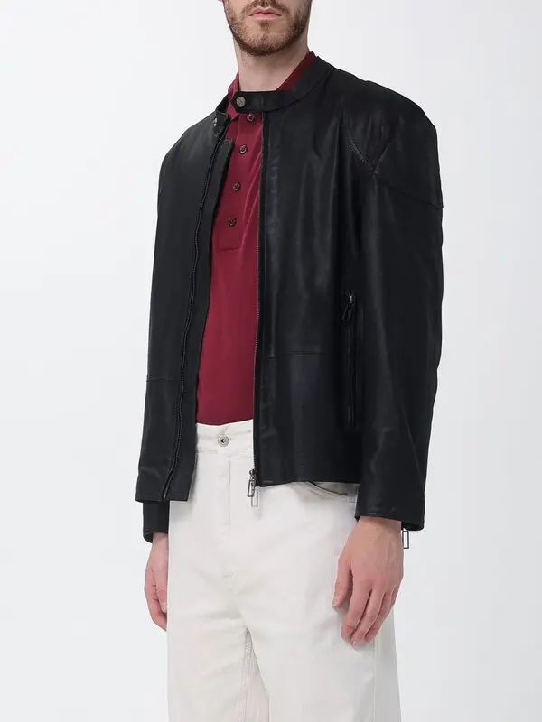 PAOLO PECORA Leather Biker Jacket
