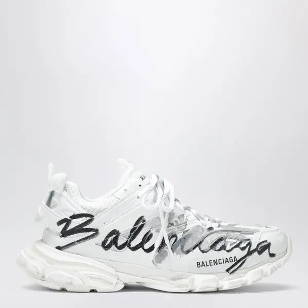 Balenciaga Track Signature Sneakers In /black - White