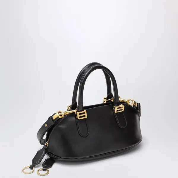 Balenciaga Bolero Mini Bowling Bag In Leather - Black